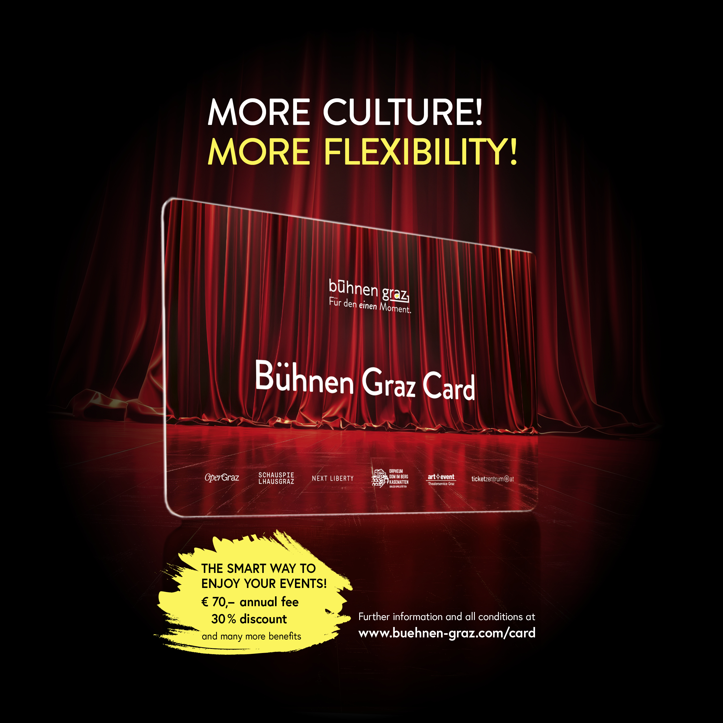 The Bühnen Graz Card - Smart cultural enjoyment at a glance